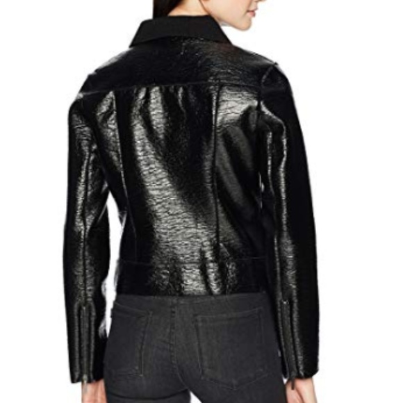 Kenneth Cole | Jackets & Coats | Nwt Kenneth Cole Black Patent Leather ...